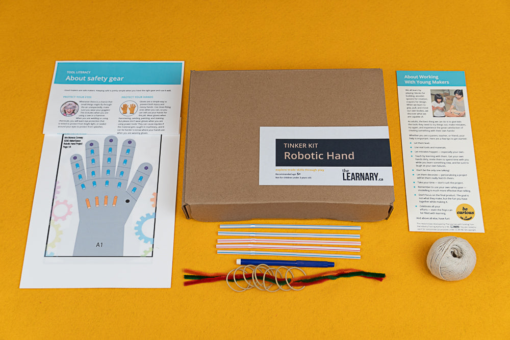 Cardboard Robotic Hand: Learnary Tinker Kit – The Learnary